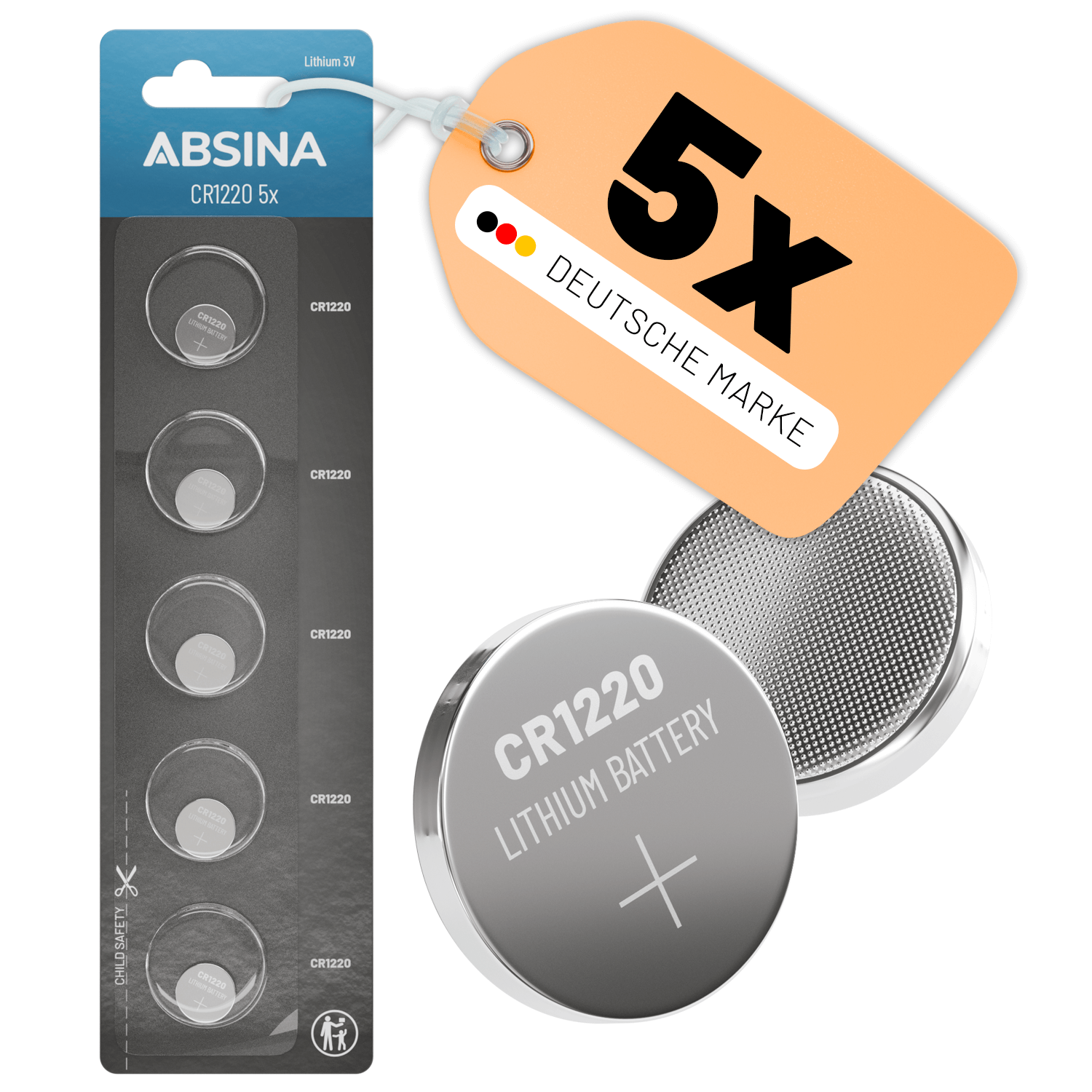 CR1220 Batterie Lithium - Batterie CR1220 kaufen | ABSINA